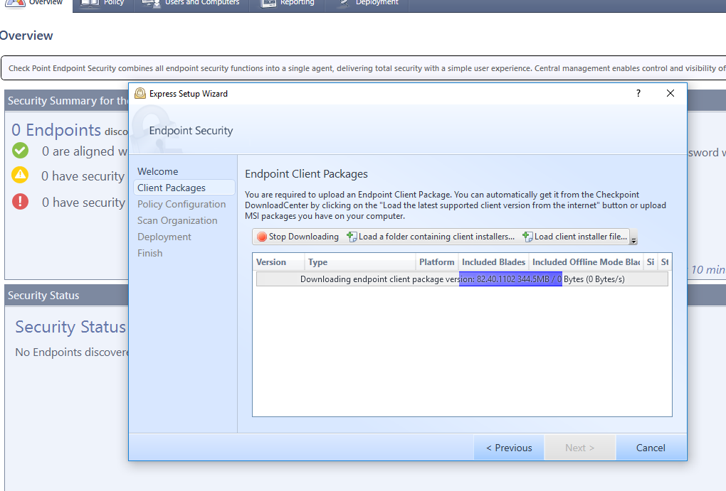 Cannot download endpoint client package - Check Point CheckMates