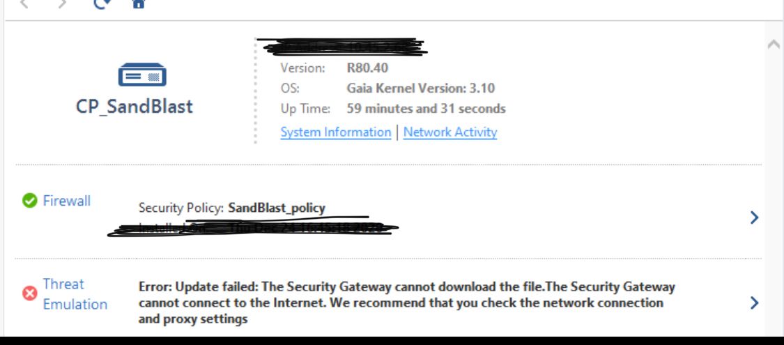 Threat Emulation: Cannot connect to cloud - Check Point CheckMates