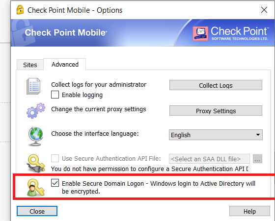 Solved: Checkpoint Mobile VPN - enable SDL programmaticall... - Check ...