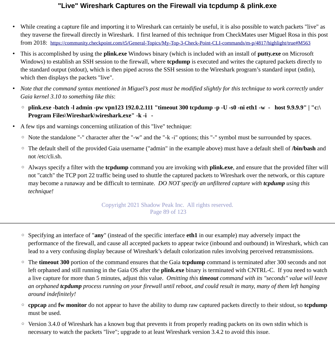 fw monitor GUI based - Check Point CheckMates
