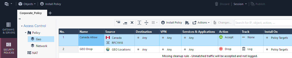 R81 geo policy - Check Point CheckMates