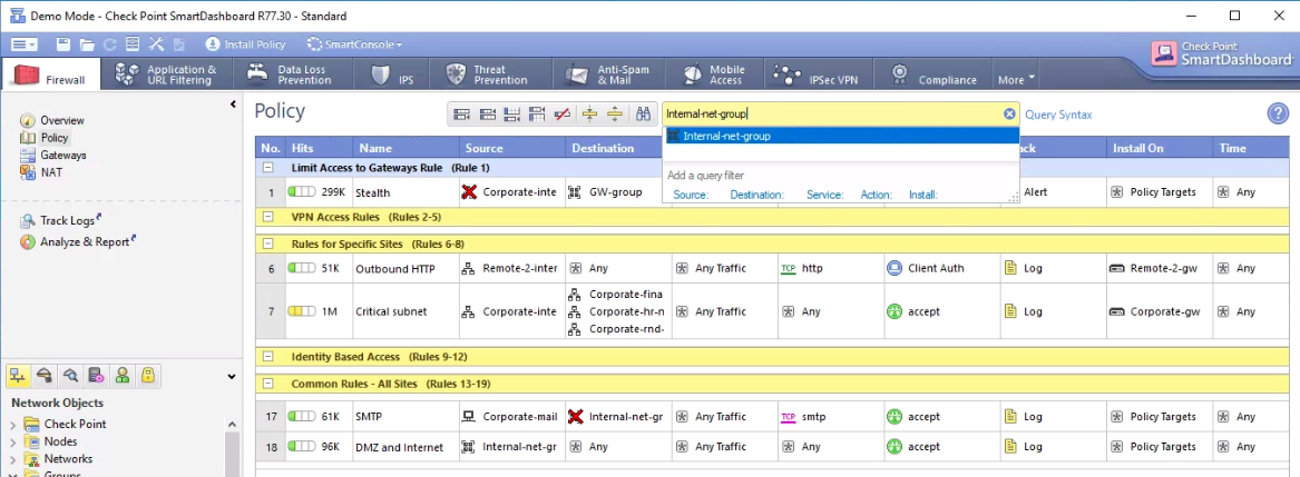 Find FW rules for certain interfaces - Check Point CheckMates