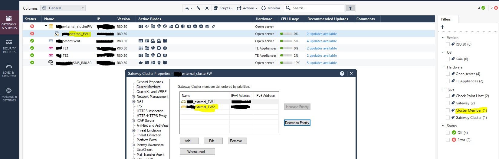 Cluster Member Is Not Display In Smartconsolegate Check Point