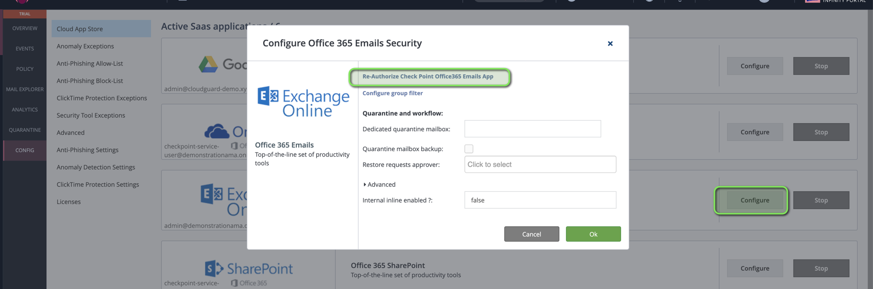 Remove Office 365 from Harmony Email and Office - Check Point CheckMates