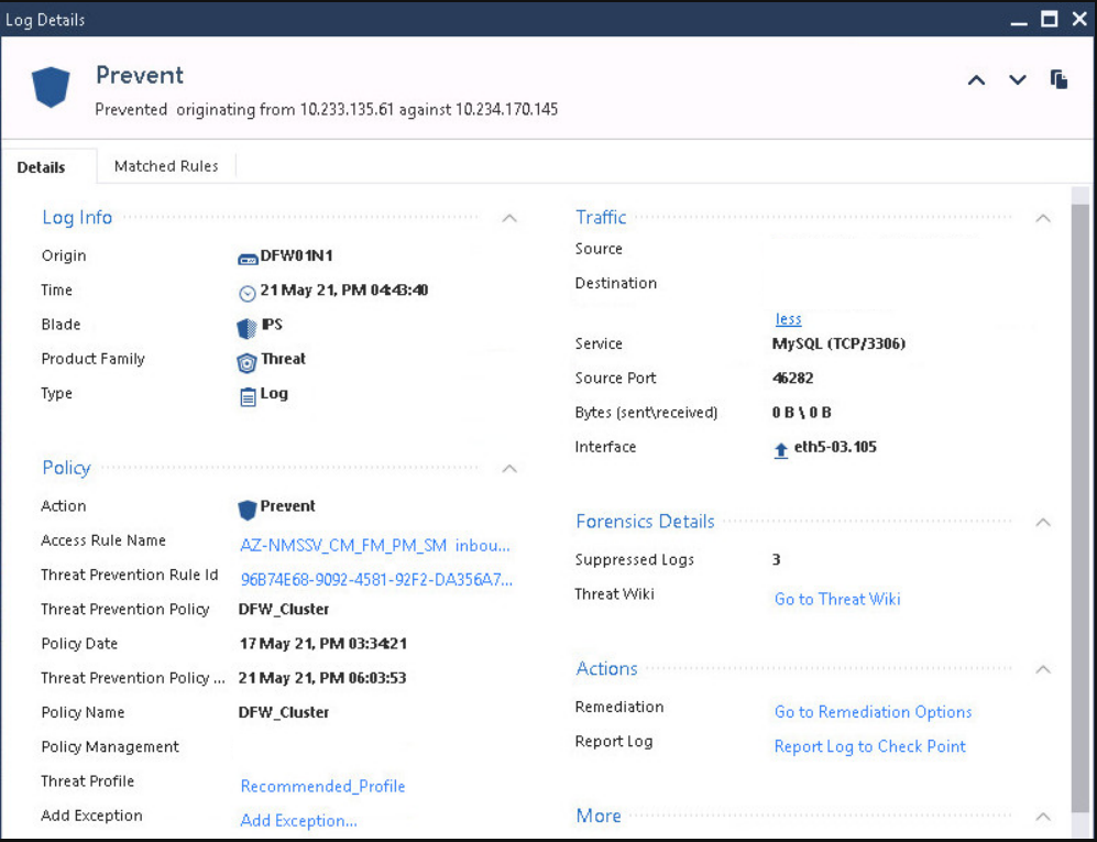 IPS log show prevent, but have no attack name - Check Point CheckMates