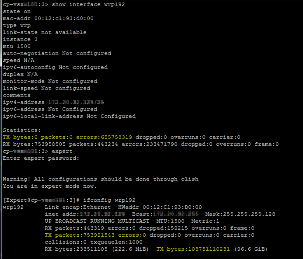 different statistics for interface via clish or if... - Page 2 - Check ...