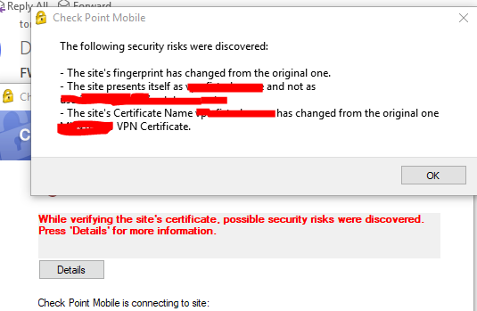 Certificate warning when enabling SSL cert for Mob... - Check Point ...