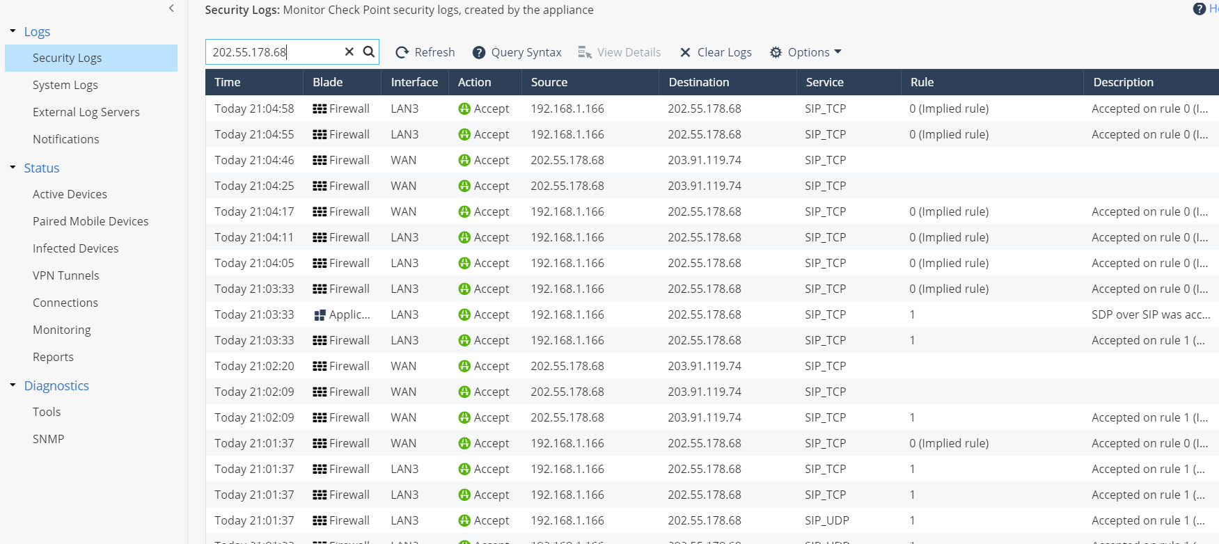 Solved: sip alg Disable 1800 series - Check Point CheckMates