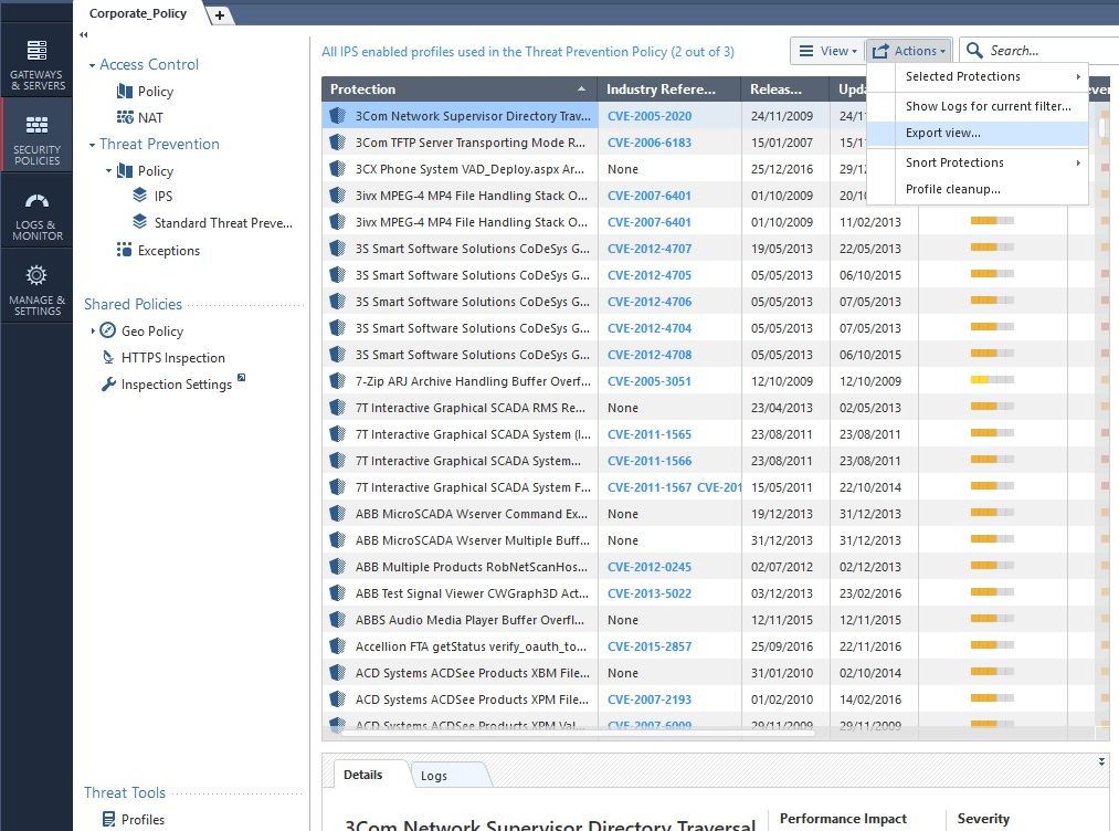 Solved Ips Report Of Protections Check Point Checkmates 