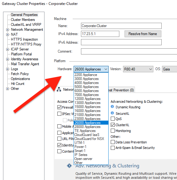 Checkpoint gateway 6000 visible as Openserver in C... - Check Point ...