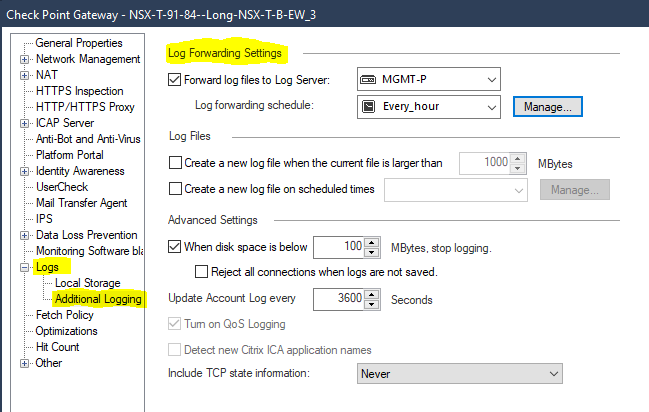 Checkpoint Logging Issue - Check Point CheckMates