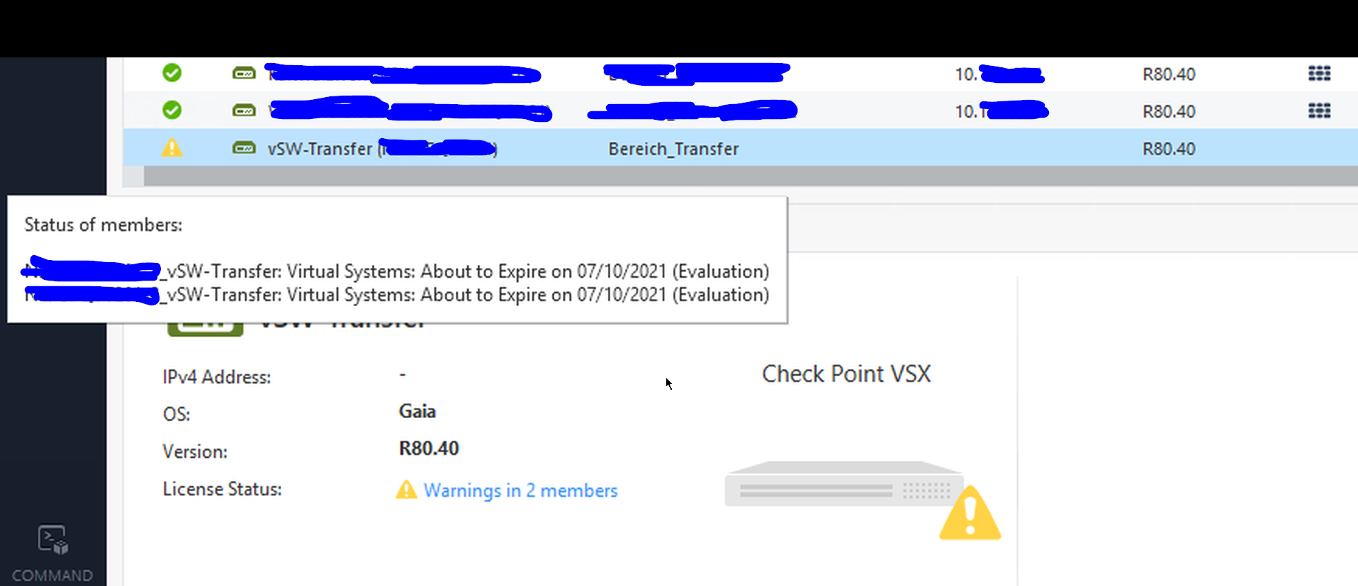 Vsx Vswitch Reports License Error Check Point Checkmates