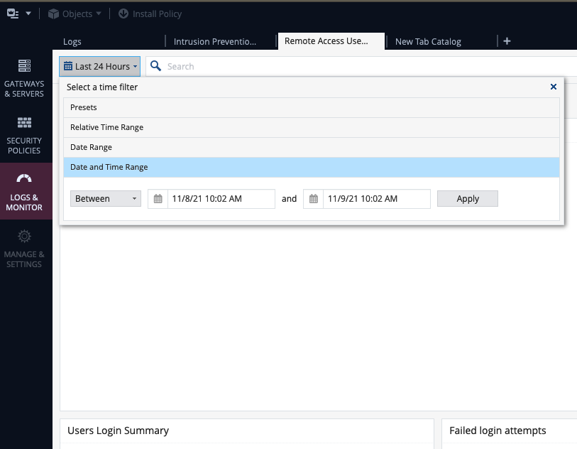 Smart Event Specific Time Filter Query - Check Point CheckMates