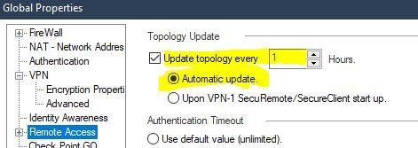 VPN topology update - Check Point CheckMates