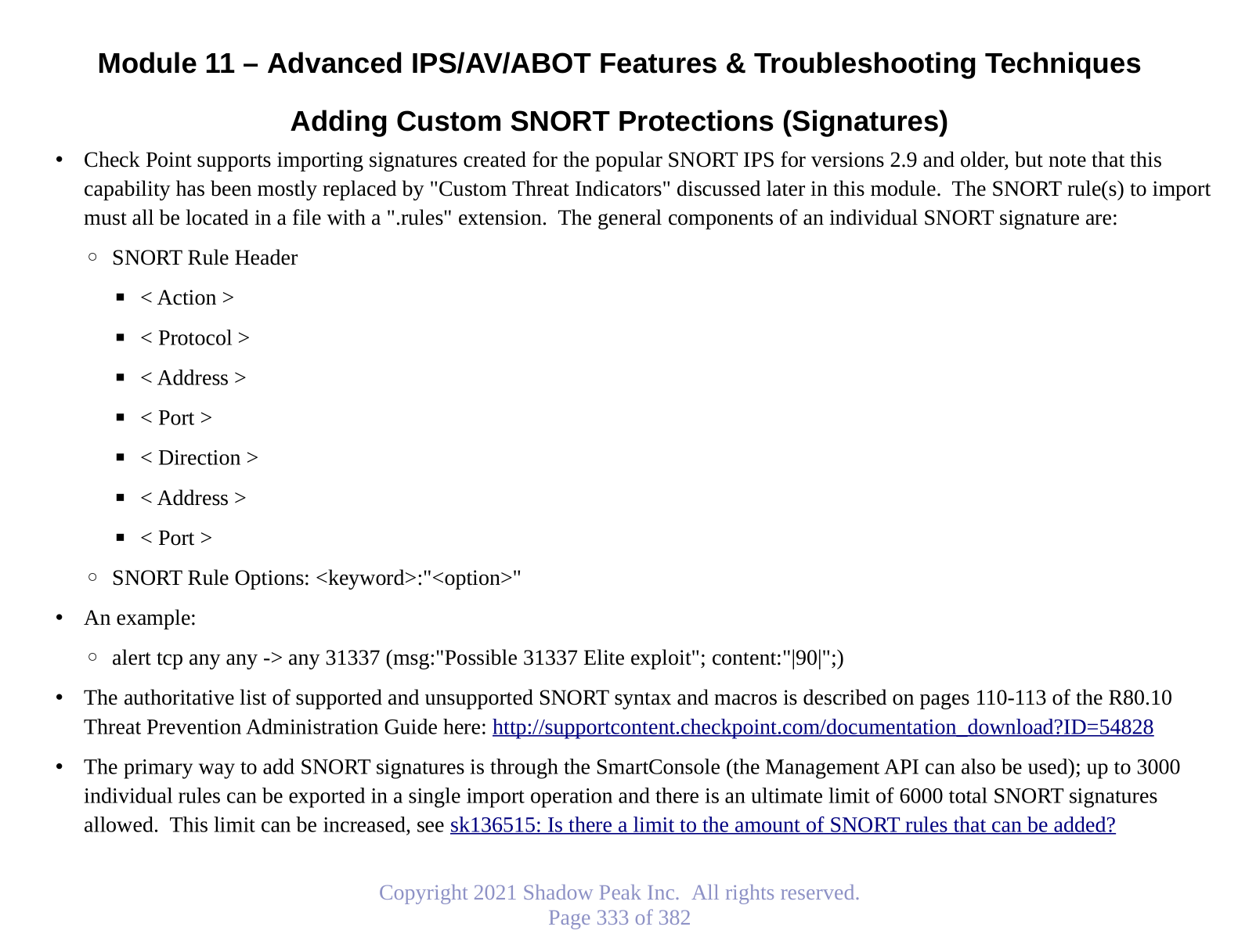 Solved Controlling Severity Of Ips Snort Rules Check Point Checkmates