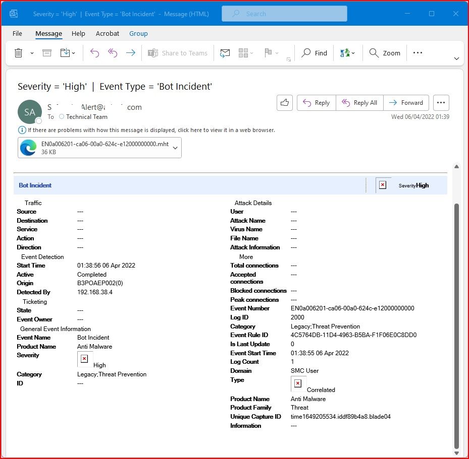 SmartEvent Alert emails missing details - Check Point CheckMates
