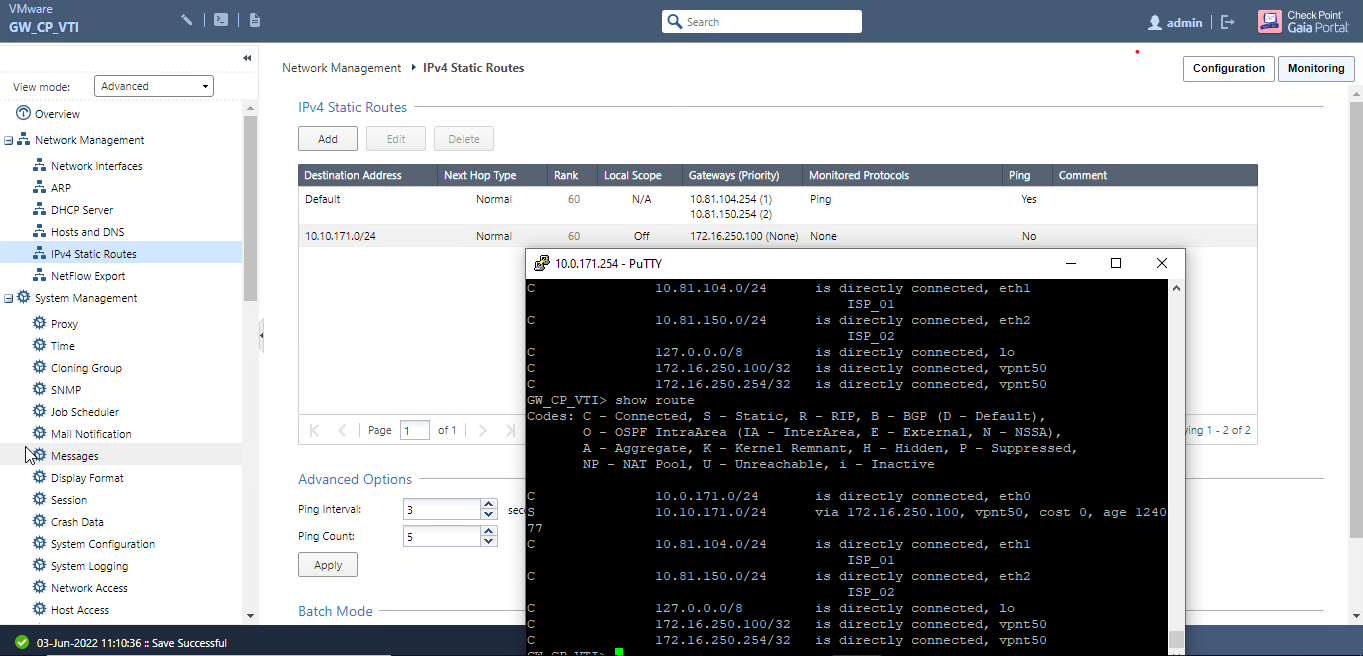 Two Isp For Default Route With Failover Issues Check Point Checkmates