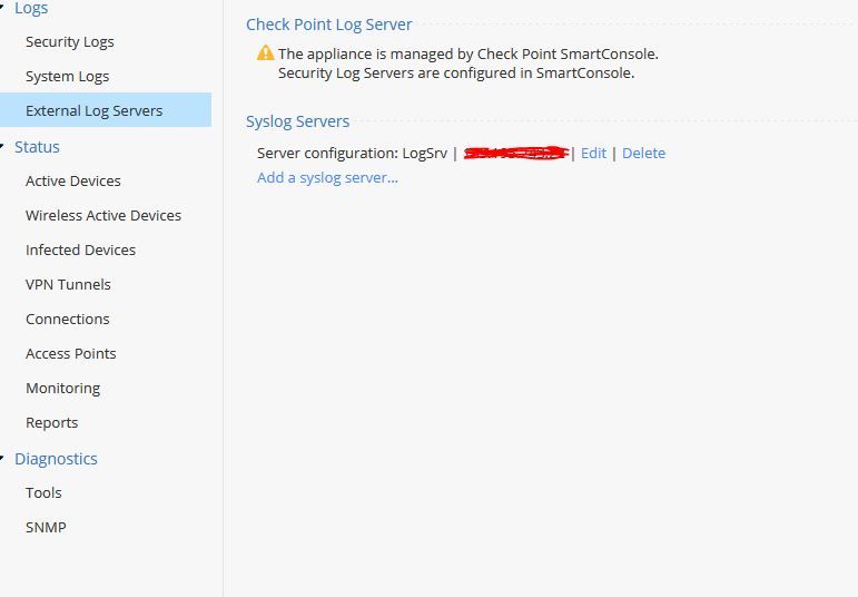 The Choice Of The Log Server For Smb Check Point Checkmates