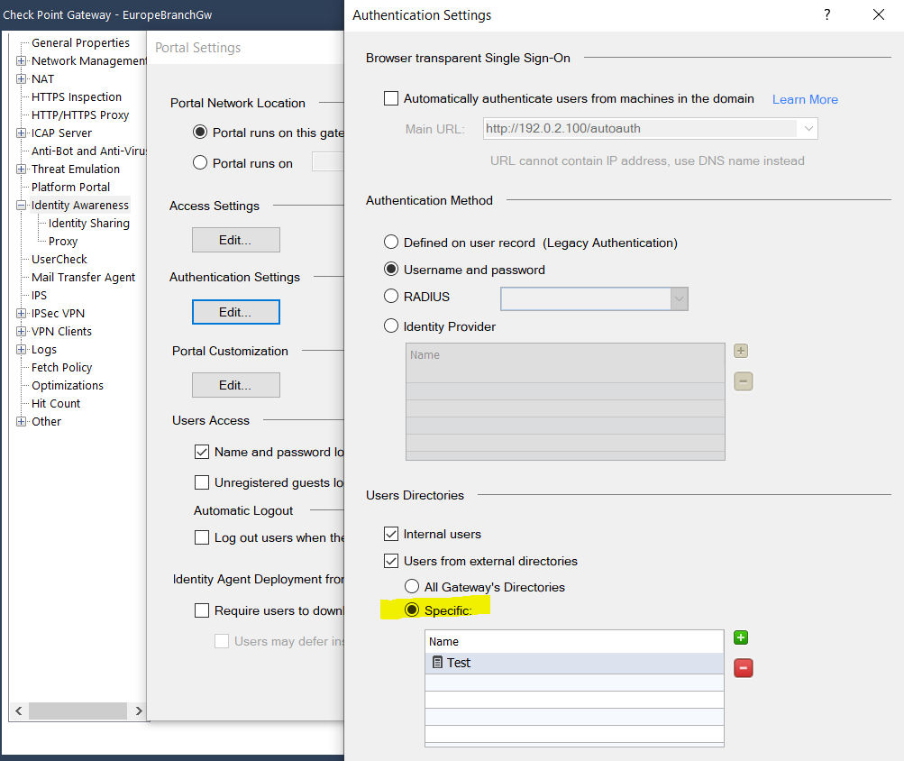Identity Awareness not authentic user through iden... - Check Point ...