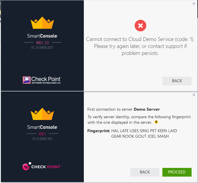 R81.10 SmartConsole Demo mode seems offline for a ... - Check Point ...