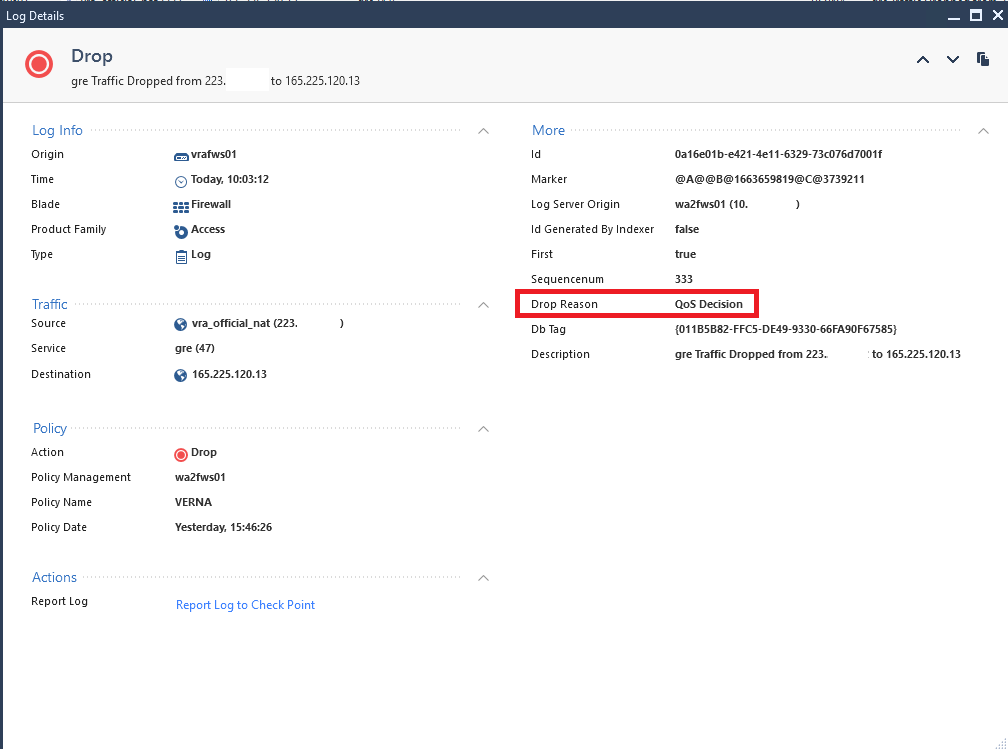 Solved: millions of dropped packets - Check Point CheckMates