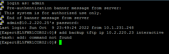 Solved: heckpoint backup command getting error - Check Point CheckMates