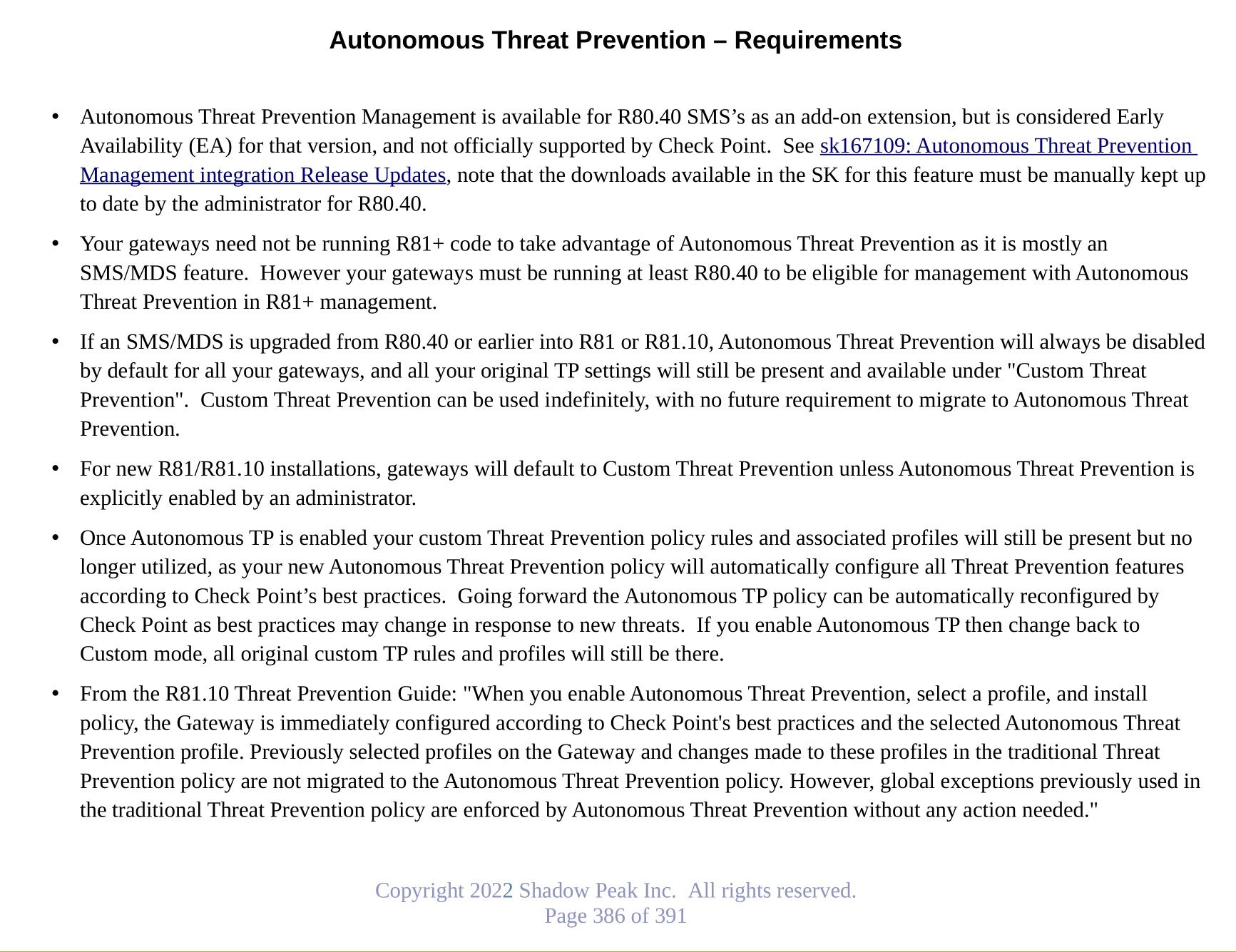 Solved Migration To Autonomous Threat Prevention Check Point Checkmates