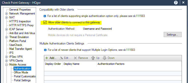 Minimum CP Mobile client version allowed to connec... - Check Point ...