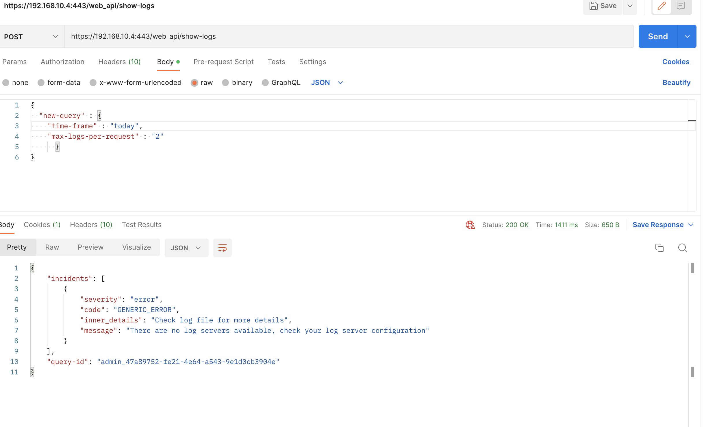 Solved: Error in Show logs API - Check Point CheckMates