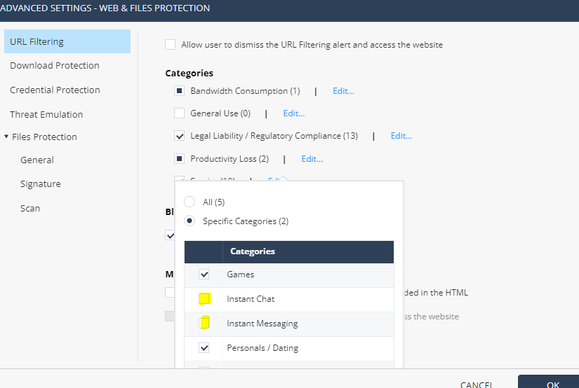 Solved: URL filtering by category not updapted - Check Point CheckMates