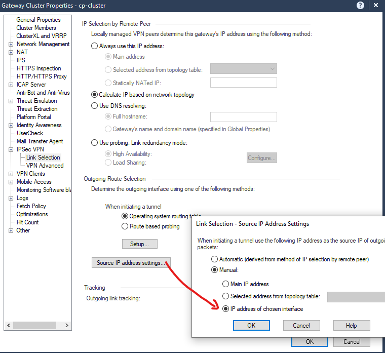 Unable To Get Vpn Link Selection Working With 3rd Check Point