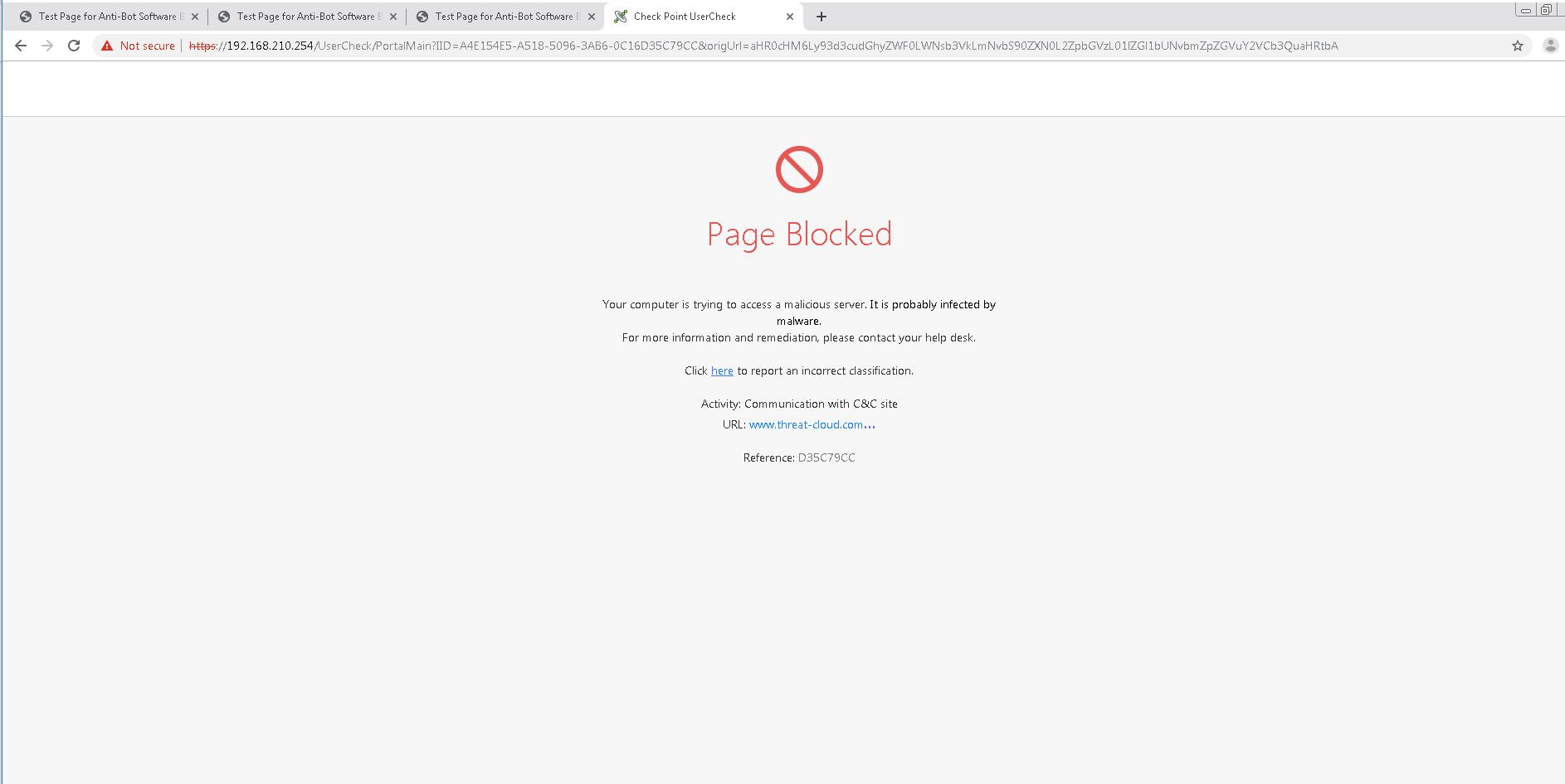 Anti-Bot is not working as expected - Check Point CheckMates