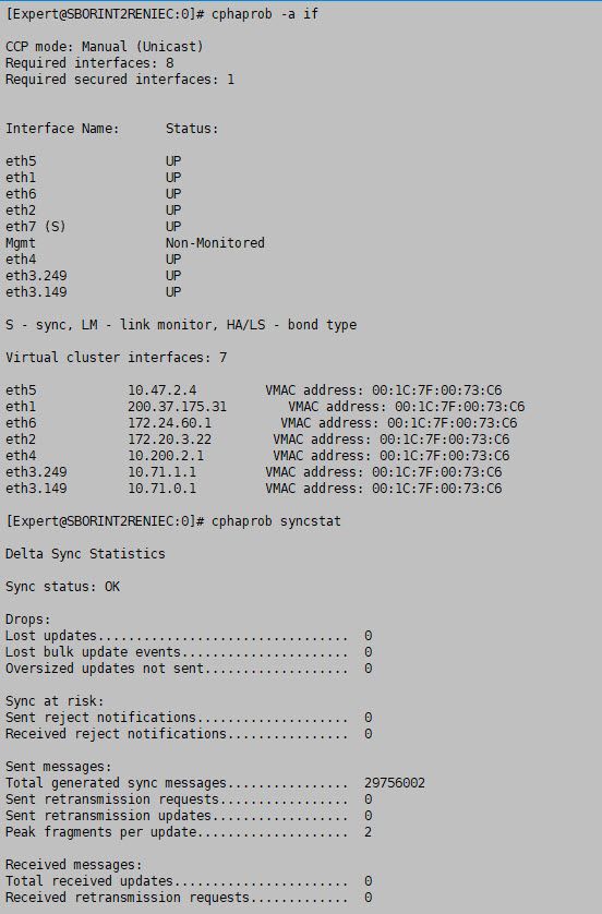 Solved: Problem with SYNC Interface - Check Point CheckMates