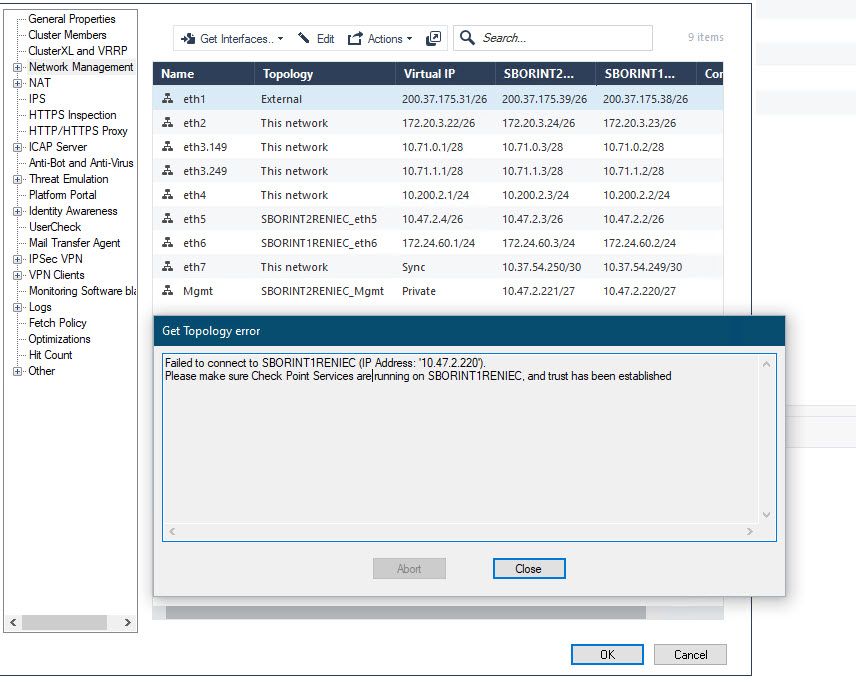 Solved Problem With Sync Interface Check Point Checkmates