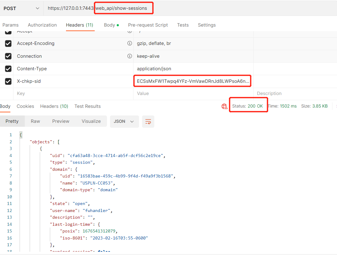 the session of API still alive even though several... - Check Point ...