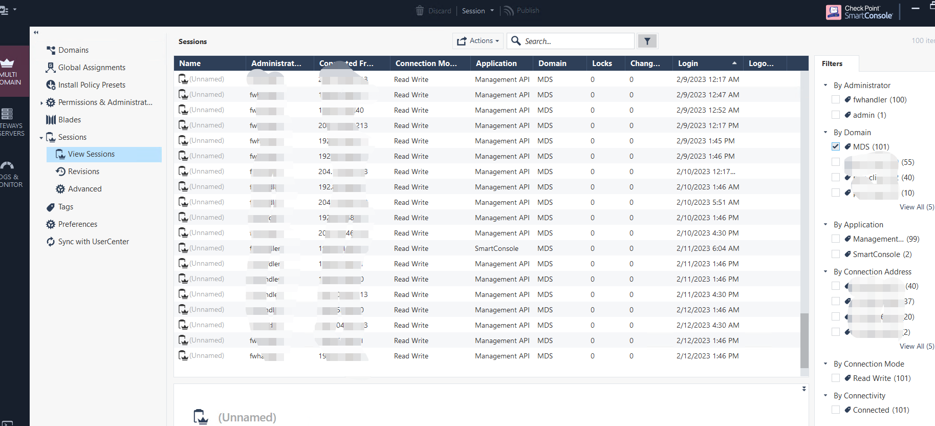 the session of API still alive even though several... - Check Point ...