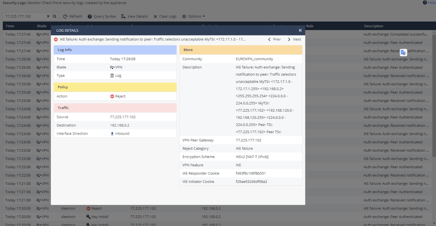 VPN S2S between CPX 6000 and CPX 1500 - Check Point CheckMates