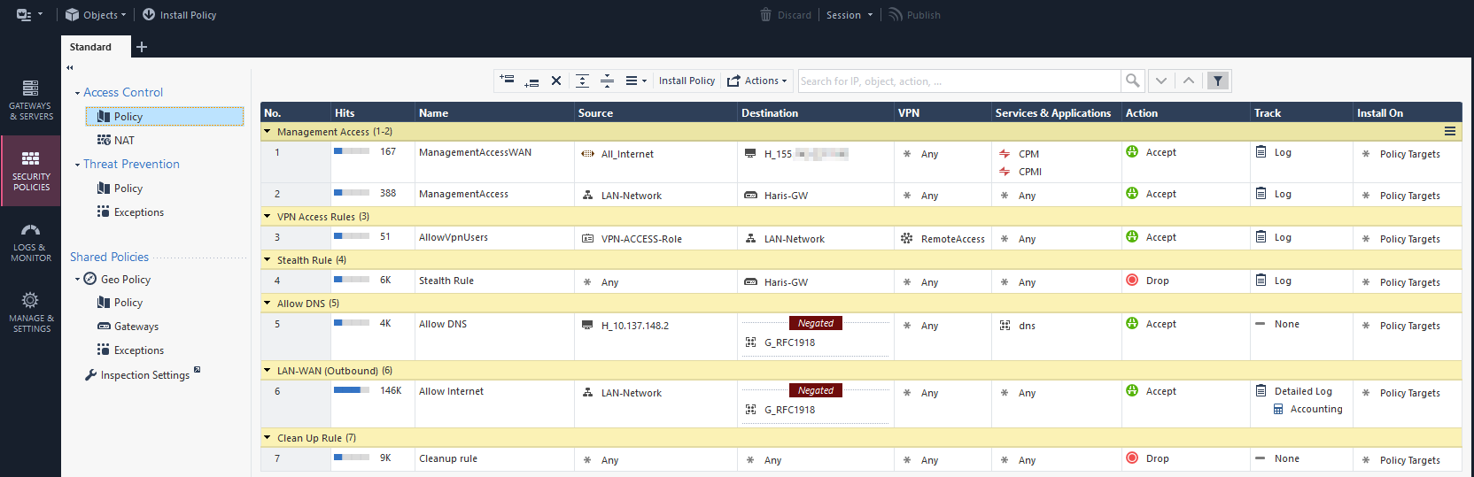 Firewall allowing traffic without Access Policy - Check Point CheckMates