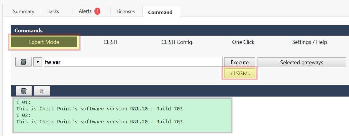 Execute Commands Simultaneously Smartconsole Ext Check Point