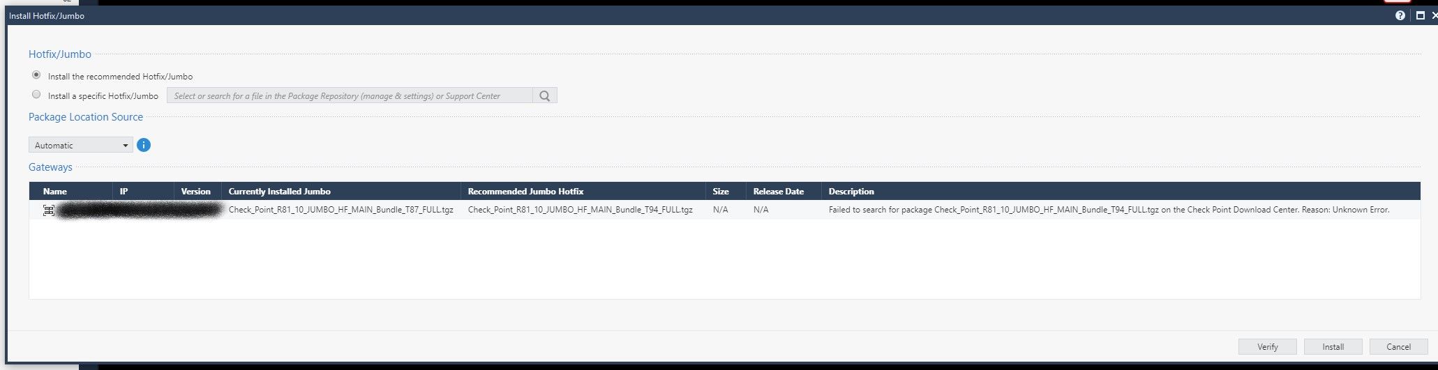 Install Hotfixjumbo On Gateways From Smartconsole Check Point Checkmates