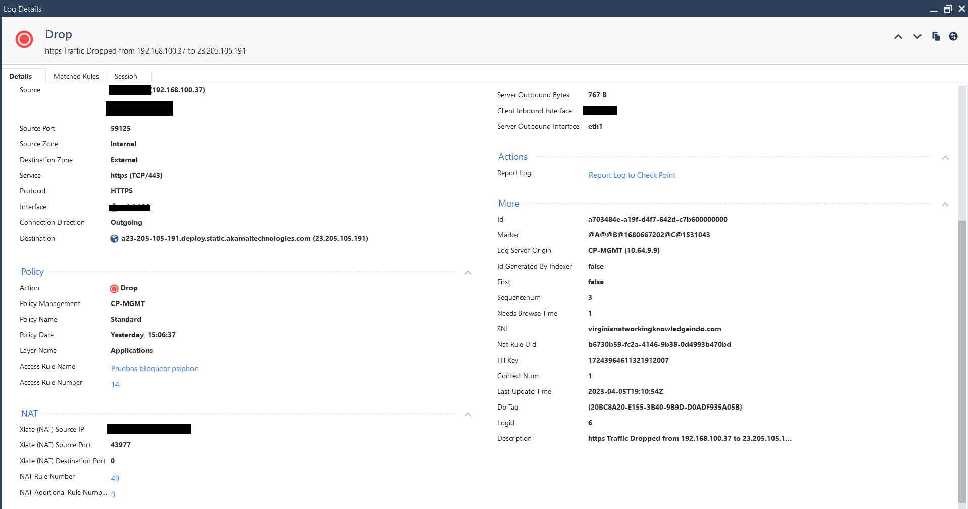 Solved: Block Psiphon 2023 - Check Point CheckMates