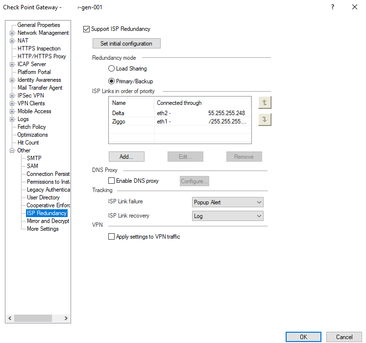 Isp Redundancy Reply To Sender Mac Instead Of Gat Check Point
