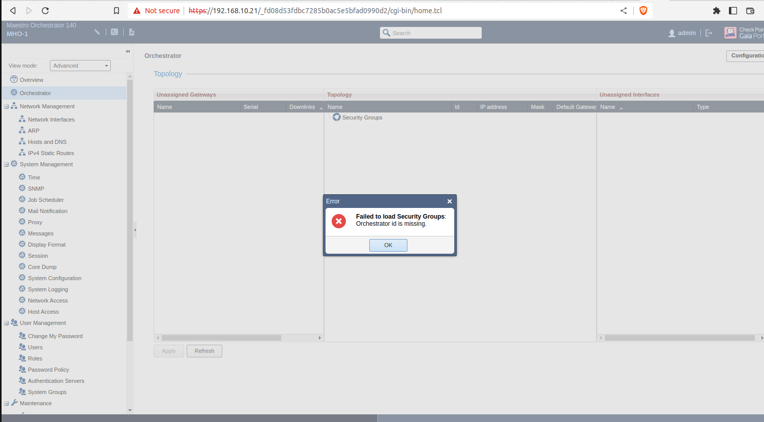 Maestro 140 Not Detecting Interfaces Check Point Checkmates