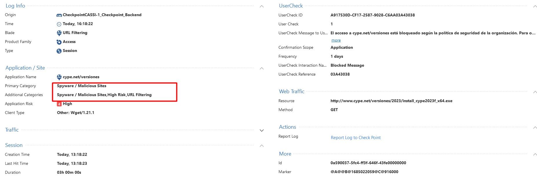 Wrong category for a URL in URL filtering blade R8... - Check Point ...