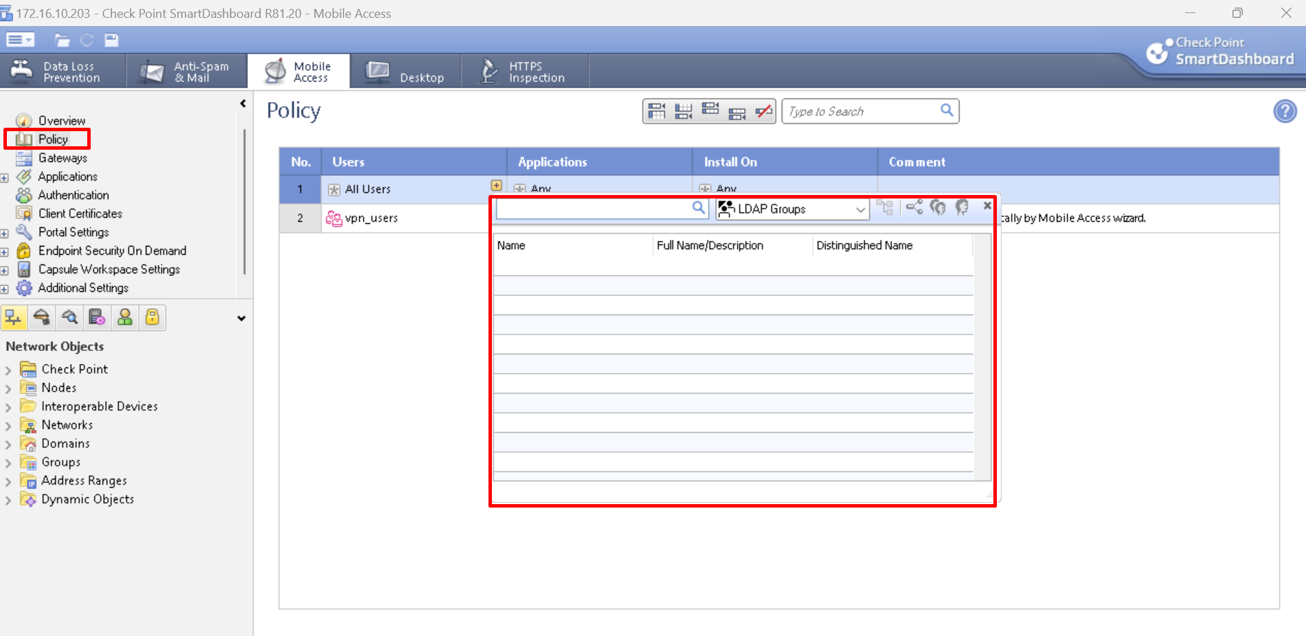 Solved Mobile Access Restrict Snx With Role Based Acces Check