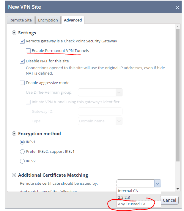 SMB VPN SITE TO SITE - Check Point CheckMates
