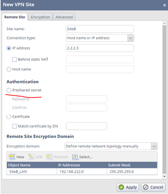 SMB VPN SITE TO SITE - Check Point CheckMates