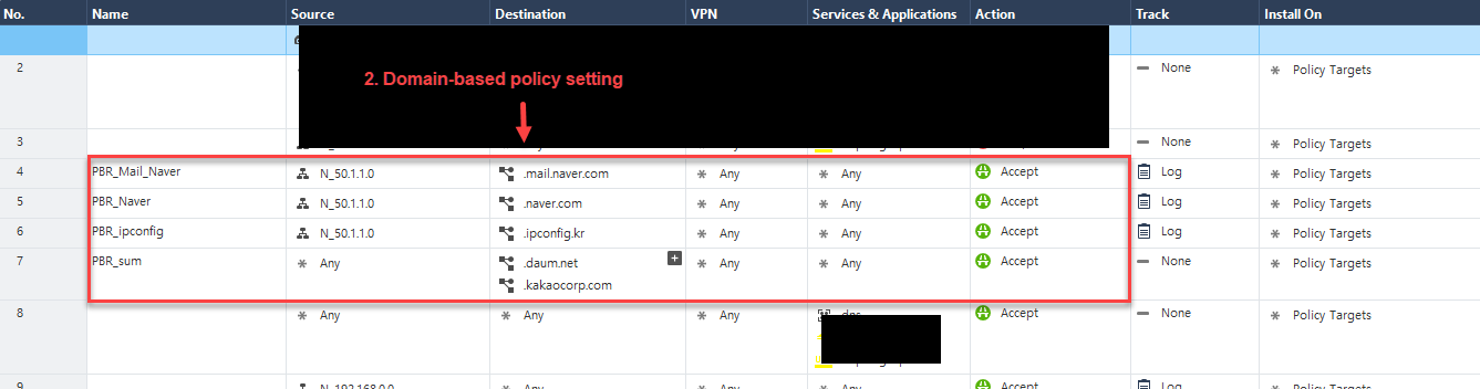 I want to use PBR function based on Domain in chec... - Check Point ...
