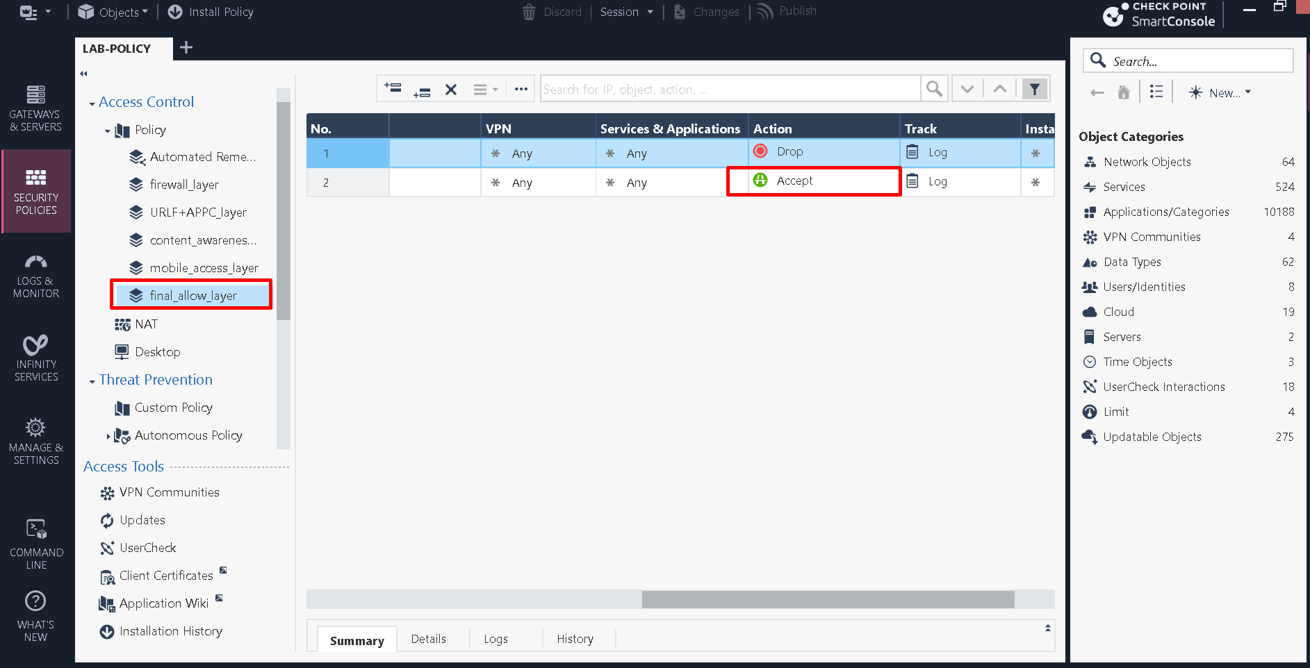 Application Layer in Unified Policy - Check Point CheckMates