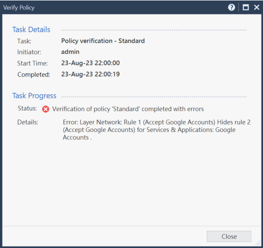 Solved: Verify Access Control Policy Issue - Check Point CheckMates